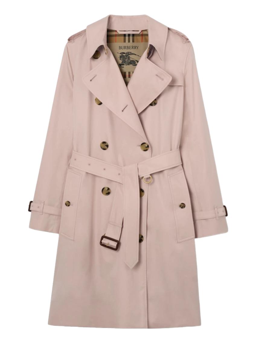 BURBERRY Burberry Mid-Length Tropical Gabardine Kensington Trench Coat
